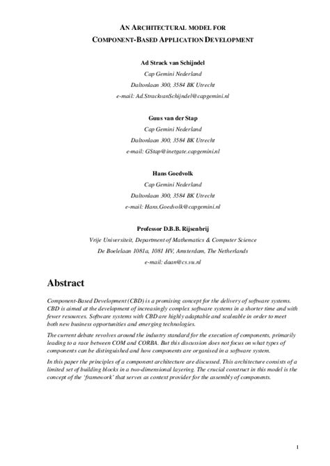 Pdf Component Based Application Development