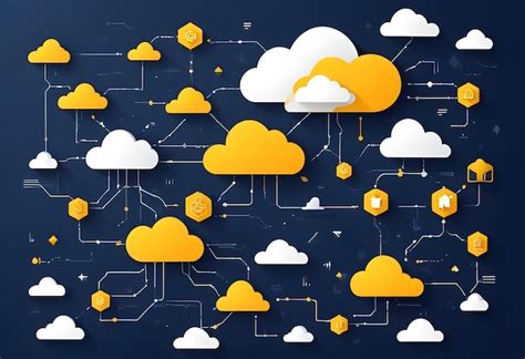 Data Base Cloud Computing Technology Premium Ai Generated Image