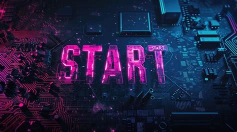 Glitched Gaming Menu Start Animation Premium Ai Generated Image