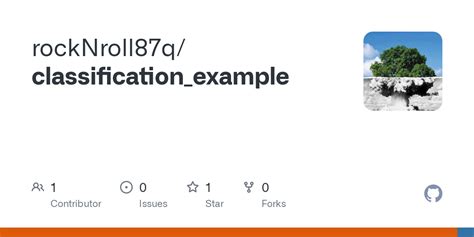 Github Rocknroll87q Classification Example