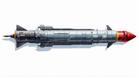 Intercontinental Ballistic Missile Cartoon Vector Illustration