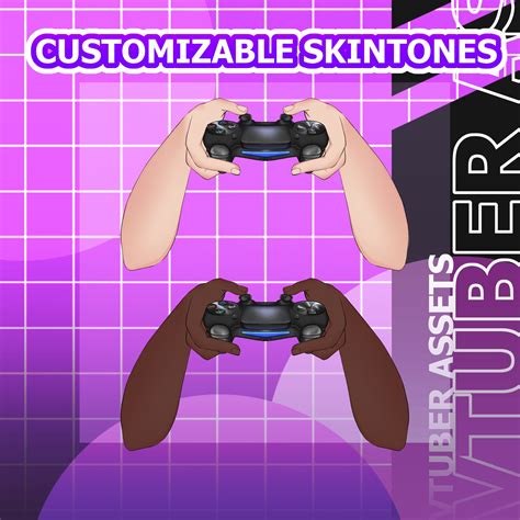 Rigged And Controllable Game Controller Vtuber Asset Color Customizable Idle Animation Toggle Etsy