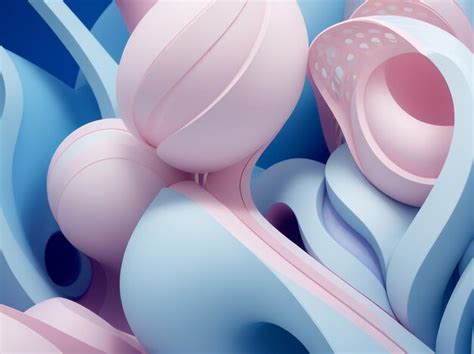 Premium Ai Image Organic Waveforms Abstract 3d Render With Undulating Forms