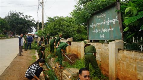 ပအိုဝ်းကိုယ်ပိုင်အုပ်ချုပ်ခွင့်ရဒေသ ဟိုပုံးမြို့၌ မြို့ရွာသန့်ရှင