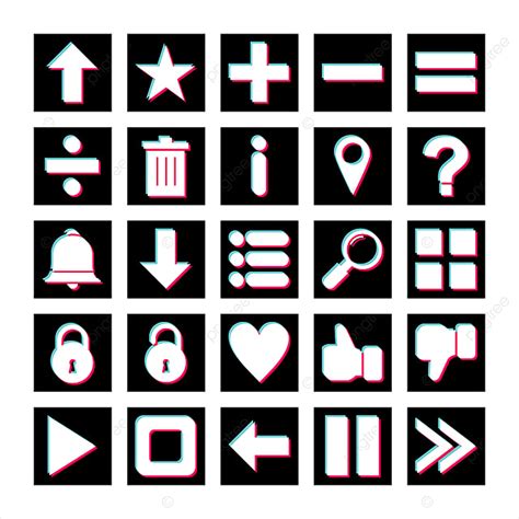 흰색 배경 벡터 Isolat에 25 기본 요소 아이콘 세트 편지 완벽한 코드 Png 일러스트 및 벡터 에 대한 무료 다운로드 Pngtree