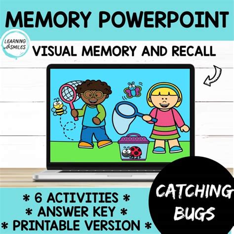 Working Memory Powerpoint Visual Recall Catching Bugs Activity And Worksheets