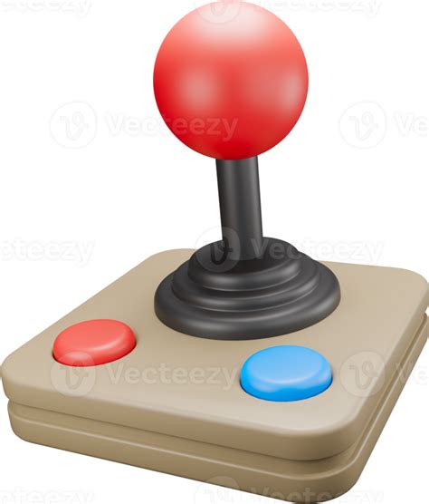3d Rendering Illustration Of Arcade Joystick 55128543 Png