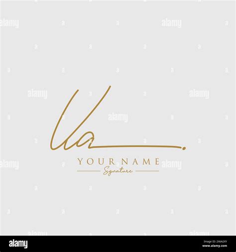 Va Signature Logo Template Stock Vector Image And Art Alamy