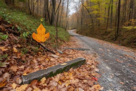 Trail Marker With Arrow Pointing In Opposite Direction Signaling A