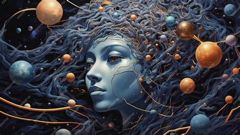 Premium Ai Image Mapping Brain Constellations