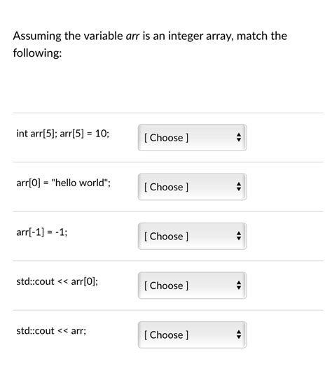 Solved In C Assuming The Variable Arr Is An Integer