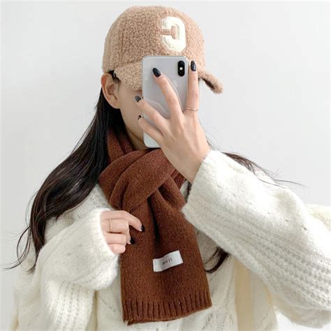 블루씨티 40할인 울 비비드 니트 짜임 쁘띠 겨울 목도리 8color