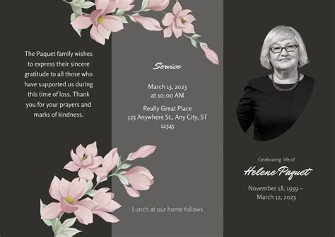 Free Printable Funeral Brochure Templates Canva
