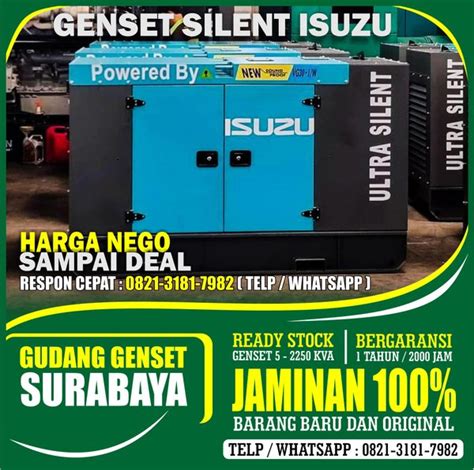 Jual Harga Genset Silent Isuzu 50 Kva Super Silent Jual Genset