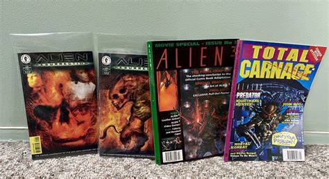 4 Alien Resurrection Aliens Comic Book And Magazine Lot 4855998441