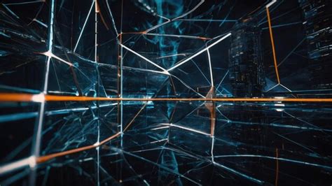 Abstract Digital Network Connections Premium Ai Generated Image