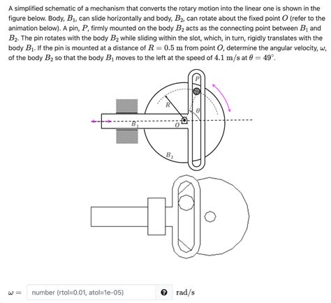 Solved A Simplified Schematic Of A Mechanism That Converts Chegg Com