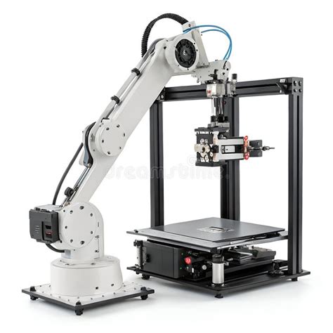 Robot Arm 3d Printer Stock Illustration Illustration Of Design 357449345
