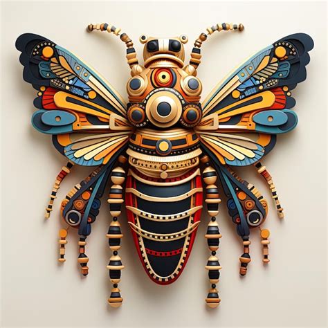 Premium Photo A Bee Head With The Word Moth On It