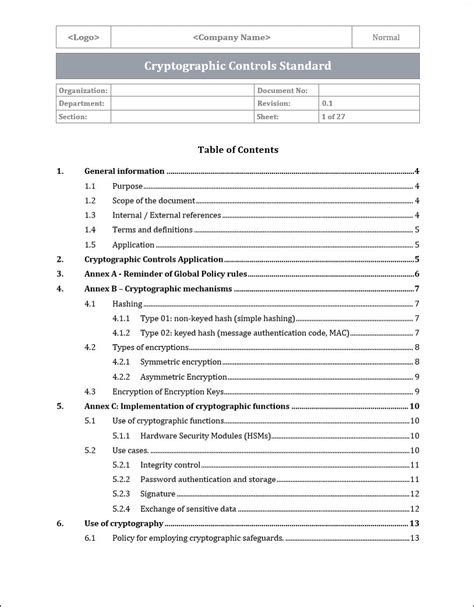 Iso 27001 2022 Cryptographic Controls Policy Template It Governance Framework