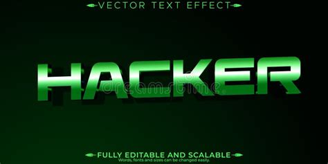 Hacker Editable Text Effect Editable Computer And Code Text Style