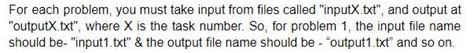 Solved For Each Problem You Must Take Input From Files