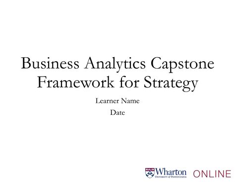 Analytics Capstone Project Templatepptx