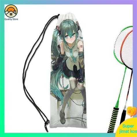 Badminton Bag Badminton Cetakan 3d Hatsune Miku Berkorek Siri Beg Raket Badminton Periferal Miku