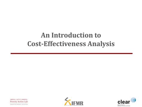 Cost Effectiveness Analysis Pptx