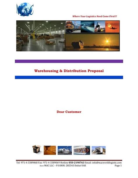 Warehousing Proposal Pdf