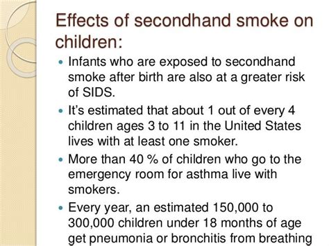 The Effects Of Second Hand Smoke