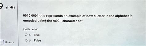 Solved 00100001 This Represents An Example Of How A Letter In The