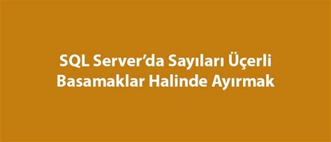 Sql Server Eğitimleri On Linkedin Sqlserver Sql Sqlserveregitimleri