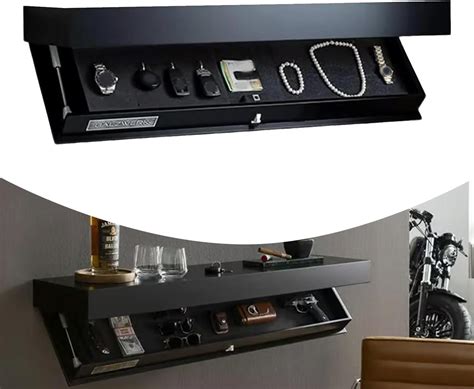 Fymlok Hidden Compartment Shelf Secret Compartment Furniture Black