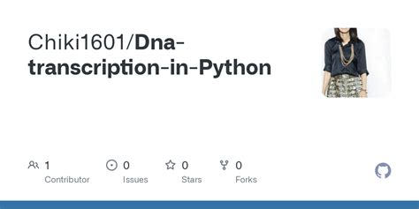 Github Chiki Dna Transcription In Python