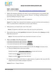 Lab 2A Build An Atom Simulation Docx BUILD AN ATOM SIMULATION LAB PART I ATOM SCREEN Build