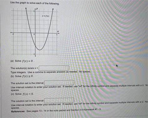Solved Use The Graph To Solve Each Of The Following A Chegg Com