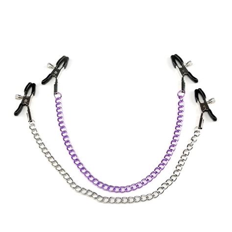 Stainless Steel Metal Chain Nipple Milk Clips Breast Clip Sex Slaves