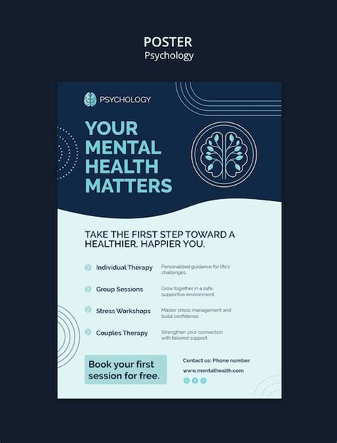 Psychology Poster Template Design Free Psd