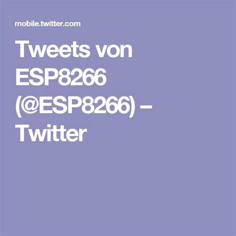 Tweets Von Esp8266 Esp8266 Twitter Vons Tweet Twitter