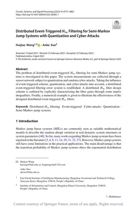 Distributed Event Triggered H Infty Filtering For Semi Markov