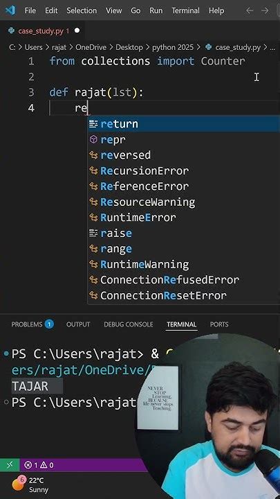 Find The Most Frequent Element In Python Python Shortsvideo Rajatkumar Youtube