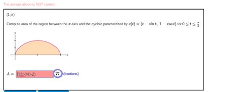 Solved The Answer Above Is NOT Correct Pt Compute Area Chegg Com