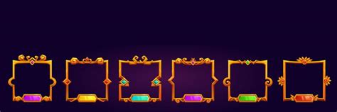 Fantasy Game Rank Ui Border Badge Icon For Avatar Vector Image