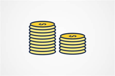 Stack Of Coins Line Filled Icon Graphic By Graphic Nehar Creative Fabrica