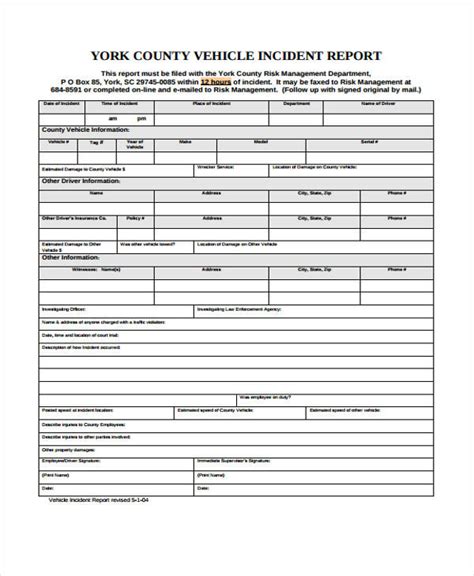 FREE 41 Sample Incident Report Forms In PDF Pages Excel MS Word