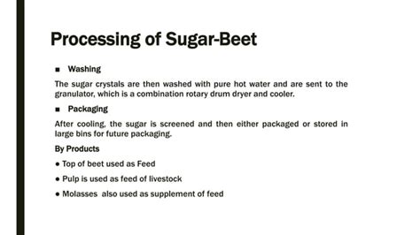 Sugar Beet Processing Pptx