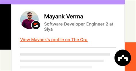 mayank verma software developer engineer 2 at siya the org