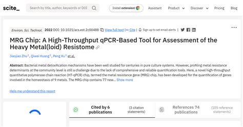 Mrg Chip A High Throughput Qpcr Based Tool For Assessment Of The Heavy Metal Loid Resistome