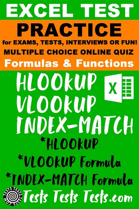 Excel Hlookup Vlookup And Index Match Test Excel Formulas And Excel Functions 2016